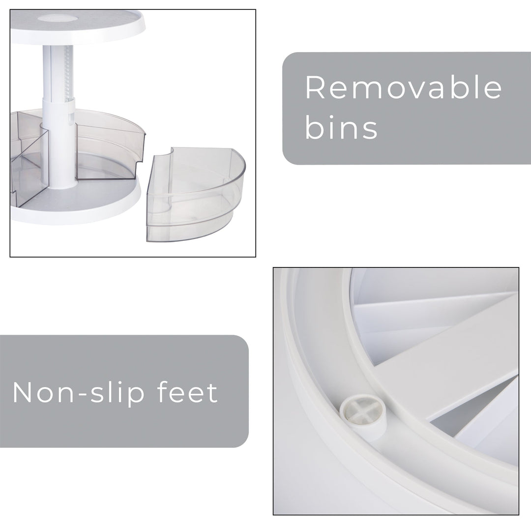 2-Tier Lazy Susan Adjustable Turntable | Smart Design® Kitchen