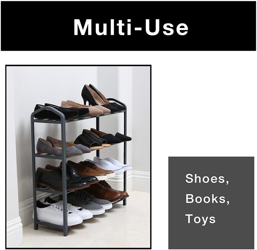 4-Tier Steel Shoe Rack | Smart Design® Storage
