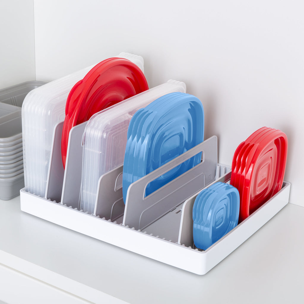 Adjustable Food Storage Lid Organizer | Smart Design® Kitchen