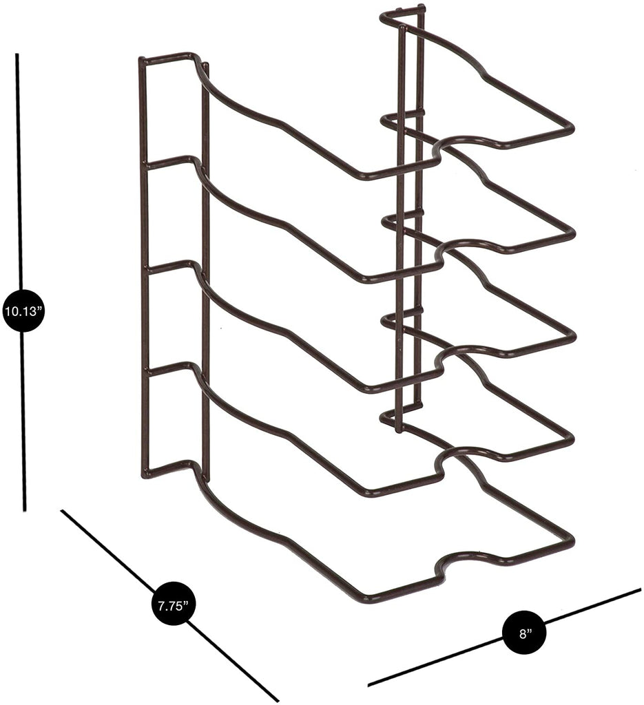 Bakeware and Lid Storage Rack with 4-Compartment Dividers | Smart ...
