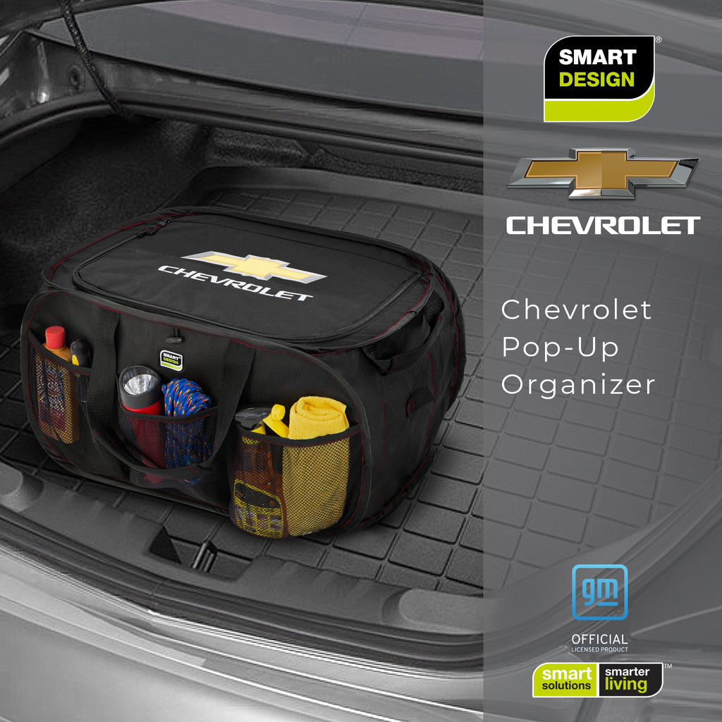 Chevrolet Pop Up Trunk Organizer with Easy Carry Handles, Side Pockets ...