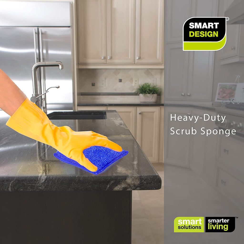 Heavy Duty Scrub Sponge with Odorless Bamboo and Rayon Fiber | Smart ...