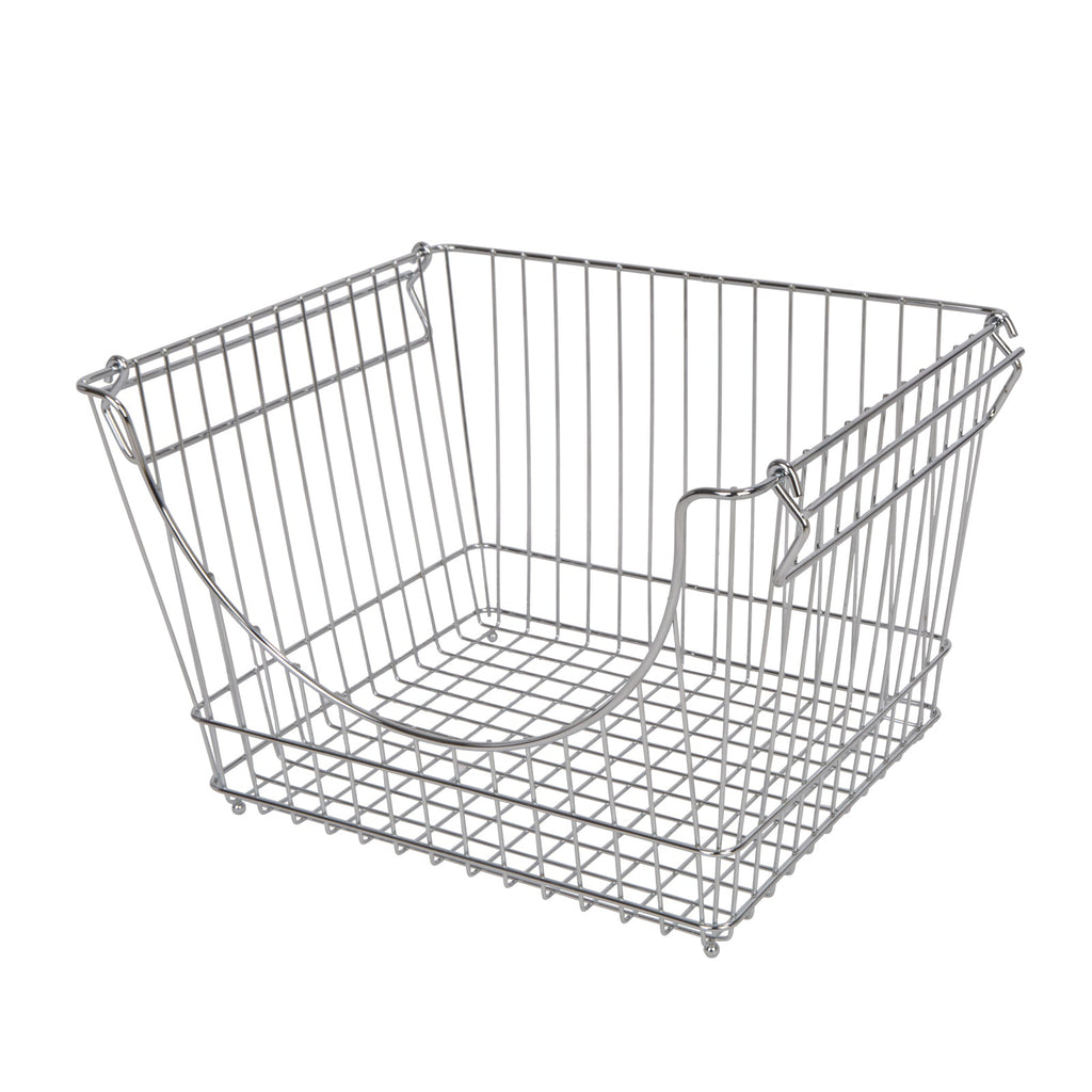 Large Metal Wire Stacking Baskets with Handles | Smart Design® Kitchen