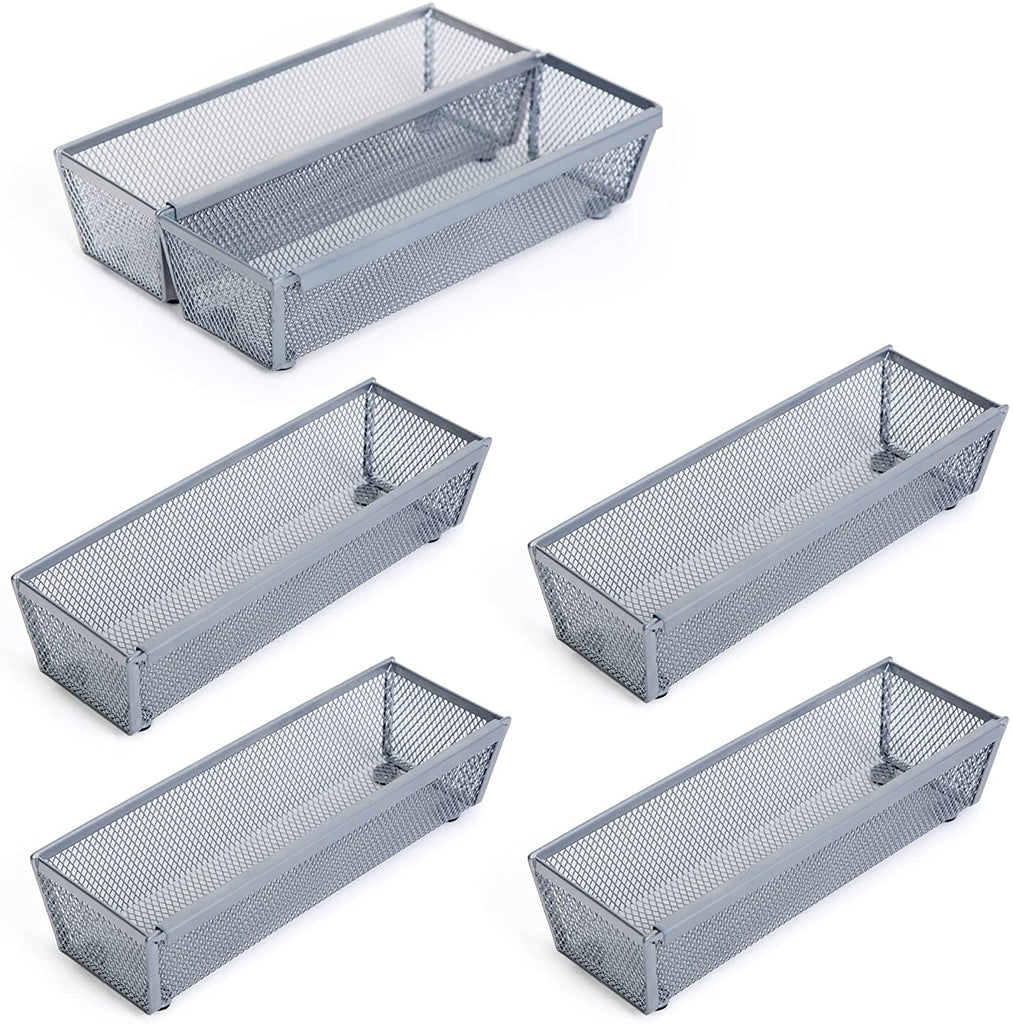 Metal Mesh Drawer Organizer - 9 x 3 Inch | Smart Design® Kitchen