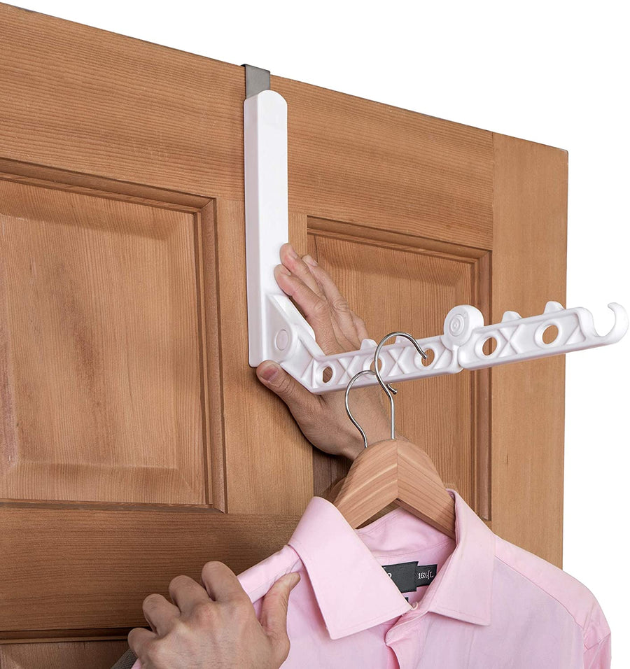 Over-The-Door Hanger Hooks with Expandable Arm | Smart Design® Laundry