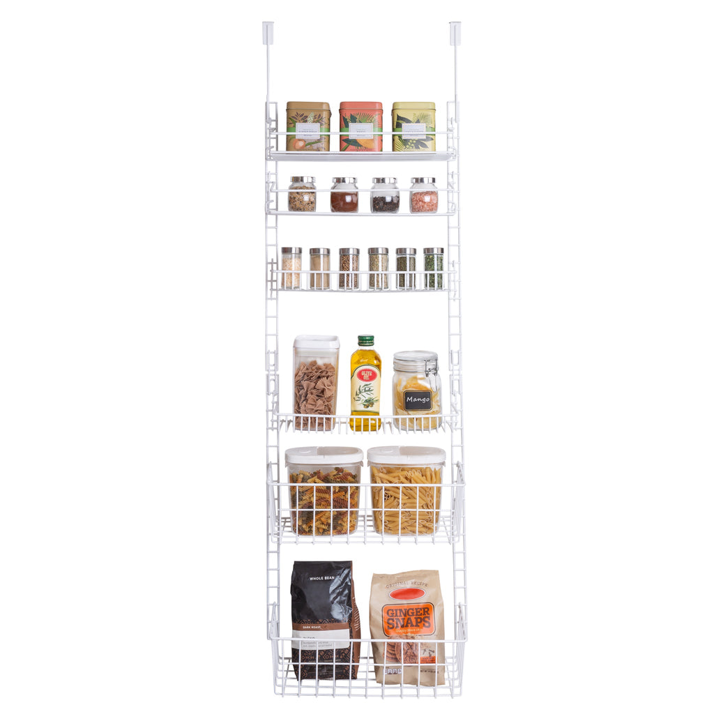 Over-The-Door Metal Wire Pantry Organizer Rack | Smart Design® Kitchen