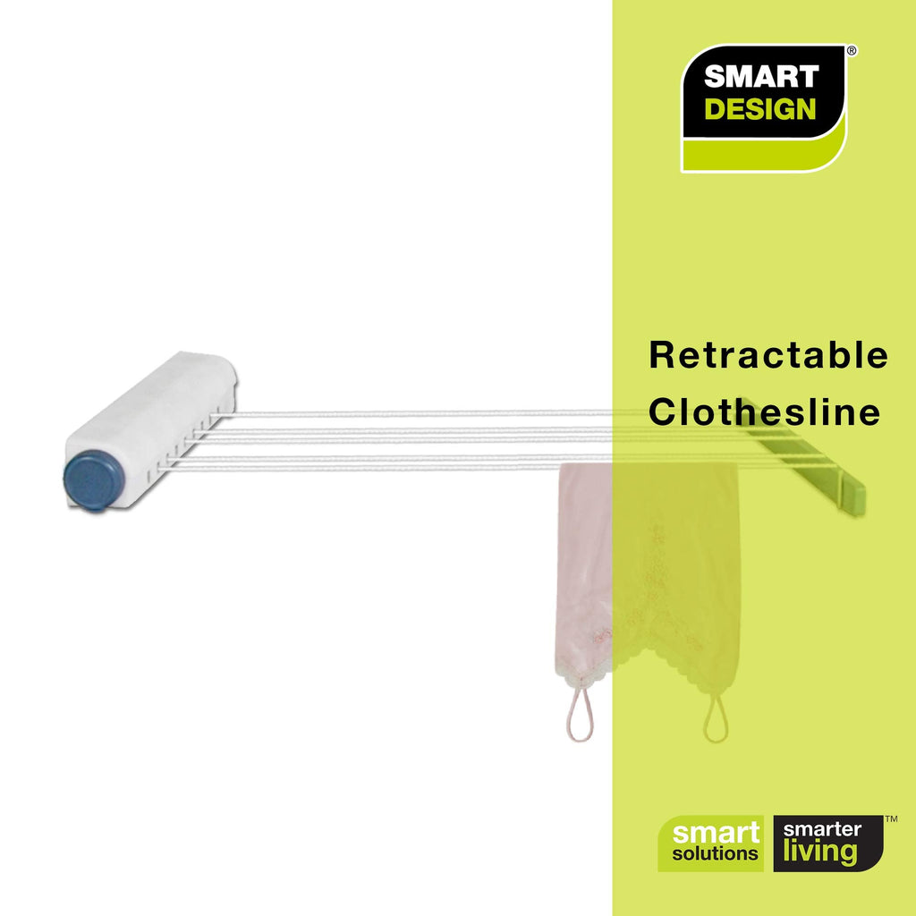 Retractable Clothesline w/Mounting Hardware | Smart Design® Laundry