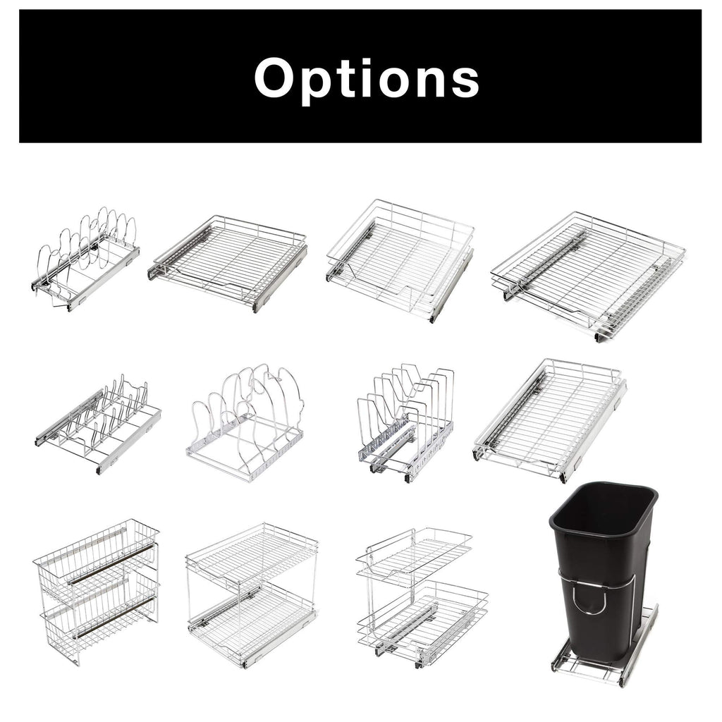 Sliding Pull Out Metal Cabinet Shelf - Multiple Sizes | Smart Design ...
