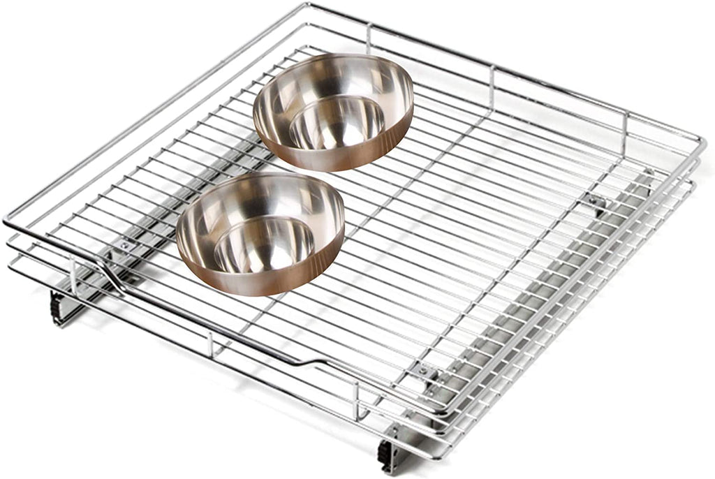 Sliding Pull Out Metal Cabinet Shelf - Multiple Sizes | Smart Design ...
