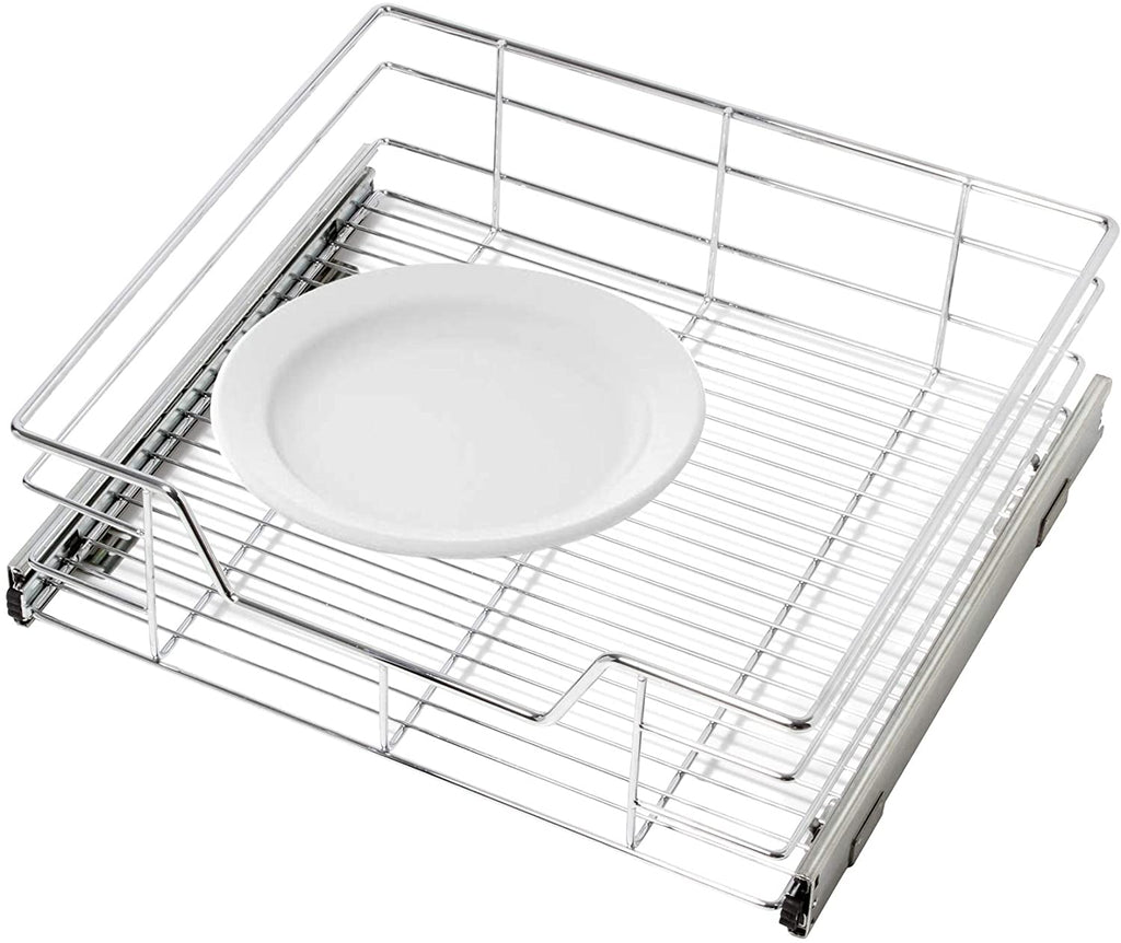 Sliding Pull Out Metal Cabinet Shelf - Multiple Sizes | Smart Design ...