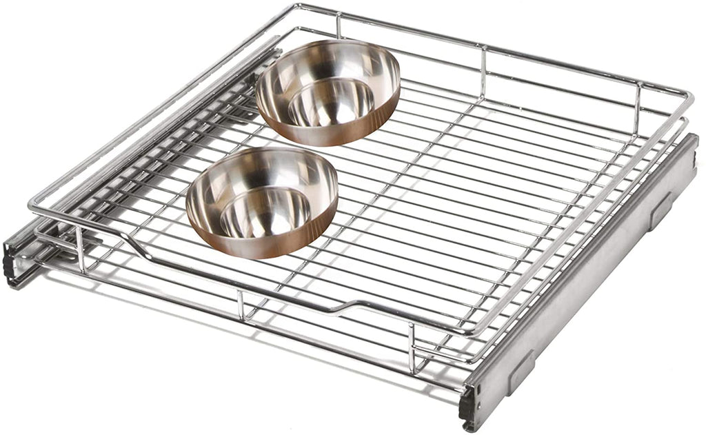 Sliding Pull Out Metal Cabinet Shelf - Multiple Sizes | Smart Design ...