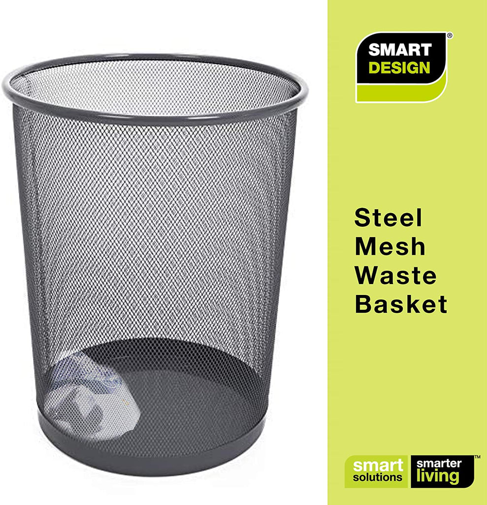 Steel Metal Mesh Waste Basket | Smart Design® Kitchen